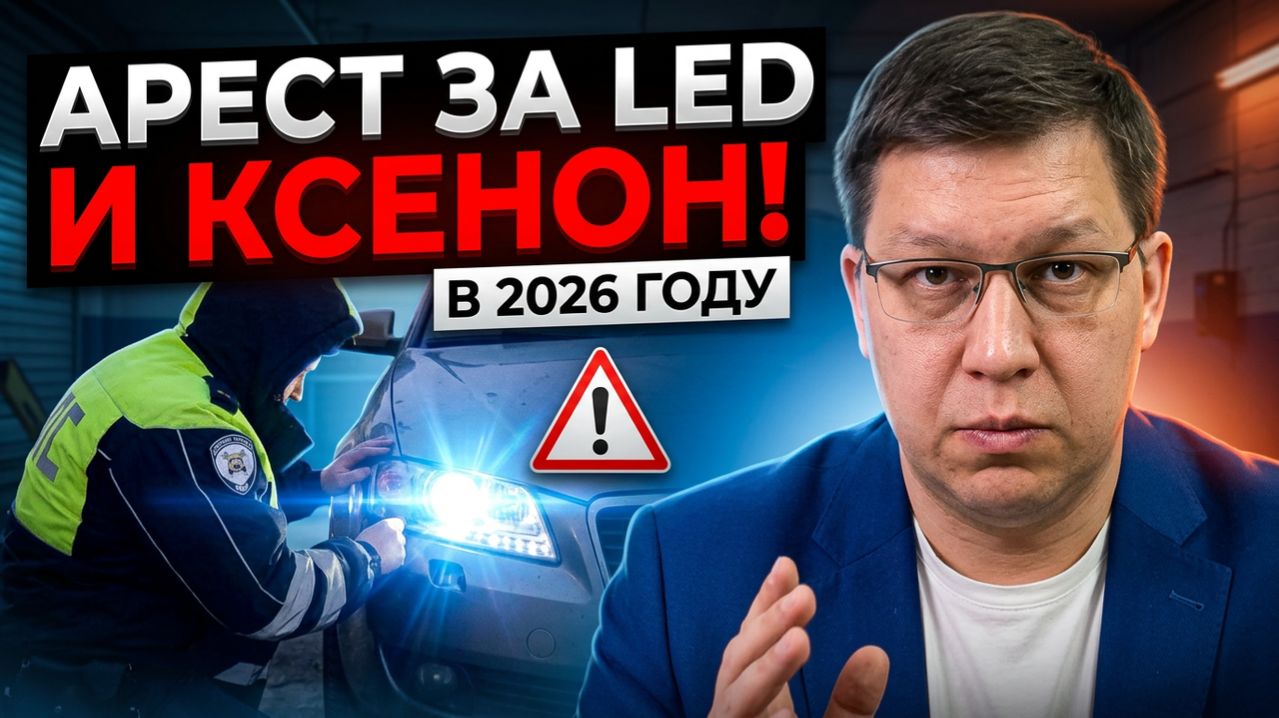 За ксенон и LED в 2026 году грозит арест!