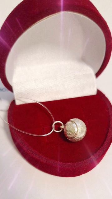 Подвеска серебряная теннисный мяч