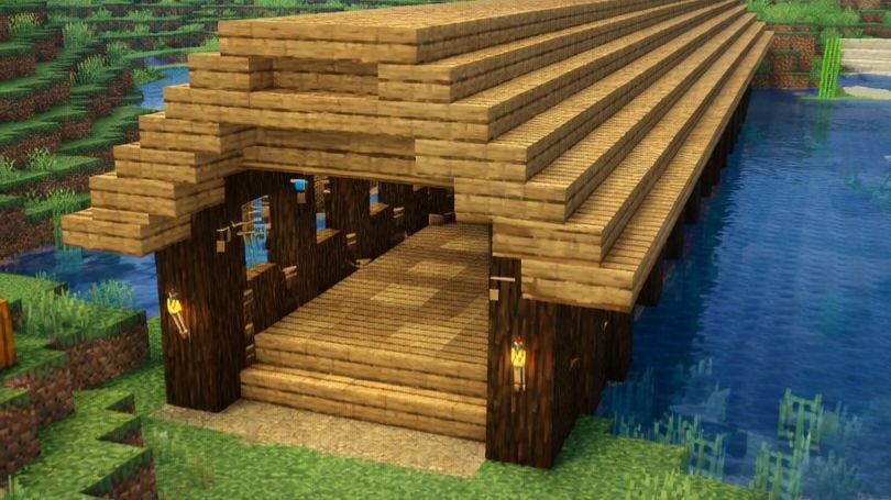 Minecraft СТРОЮ ЛЁГКИЙ МОСТ В МАЙНКРАФТ!!!!