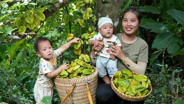 Мама поневоле. Дуонг. Собрала звездный фрукт и принесла его на рынок продавать. Серия 112