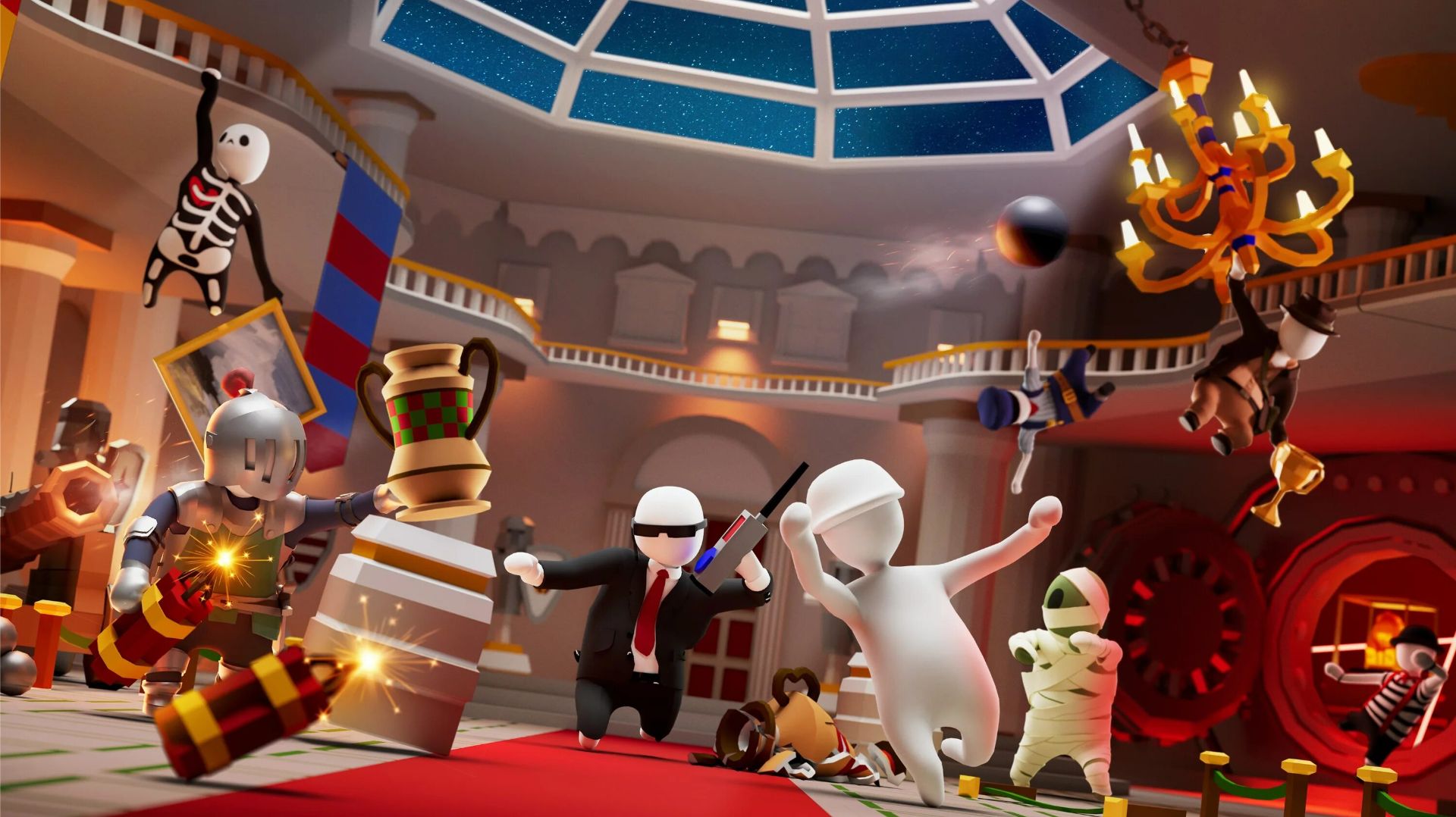 играю в Human fall flat и прохожу уровень лёд!