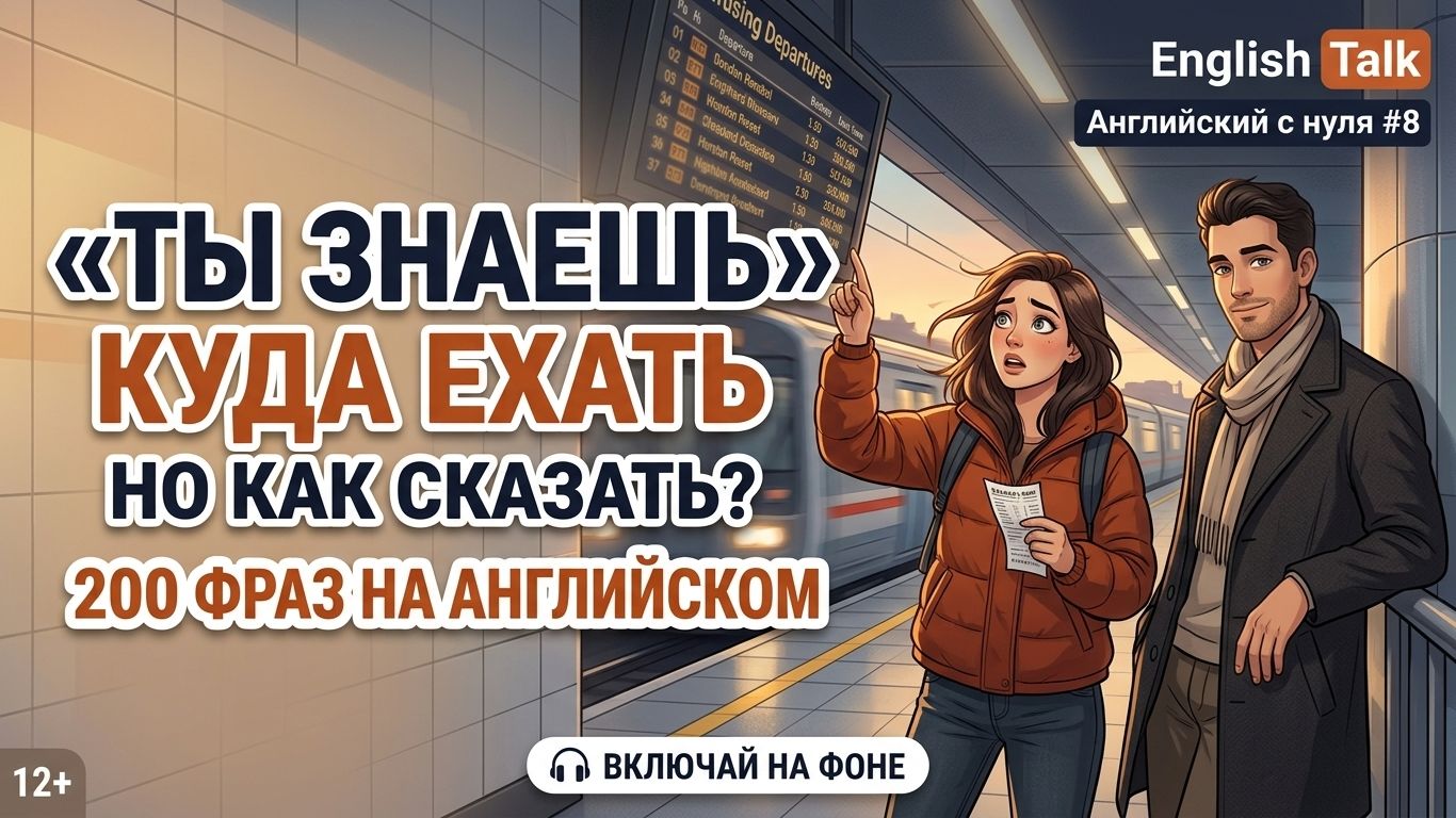 АНГЛИЙСКИЙ С НУЛЯ  — Транспорт и навигация | 200 фраз: метро, такси, поезд