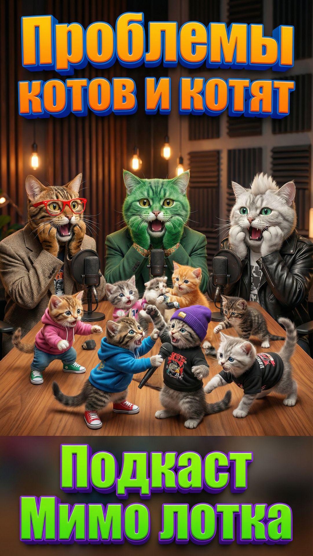 Коты и котята конфликт поколений Подкаст котов Мимо лотка fanny cats #котики #прикол #псхолог #юмор