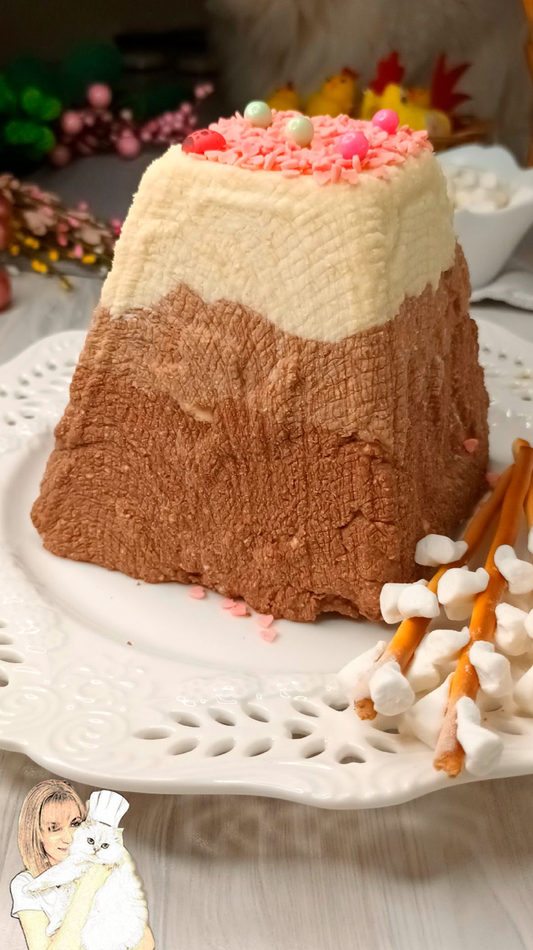 Творожная пасха ТРИ ШОКОЛАДА🍮Без выпечки!