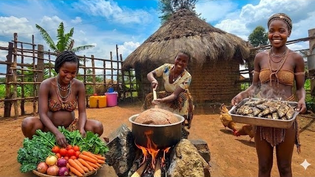Готовим обед в нашей деревне. Самая натуральная африканская кухня. Жизнь в Кении