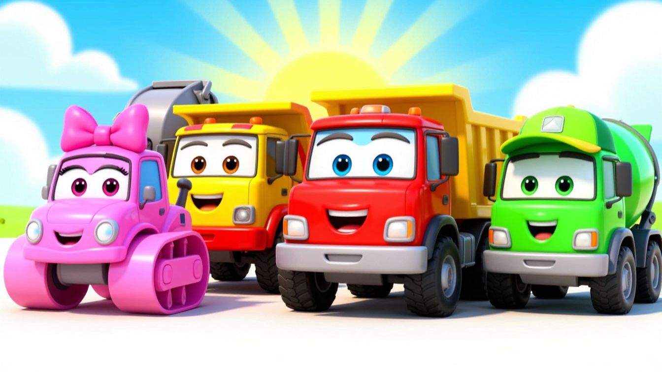 🚛КОМАНДА ГРУЗОВИКОВ: РЕМОНТ ПАРКА АТТРАКЦИОНОВ | Развивающие мультфильмы для детей