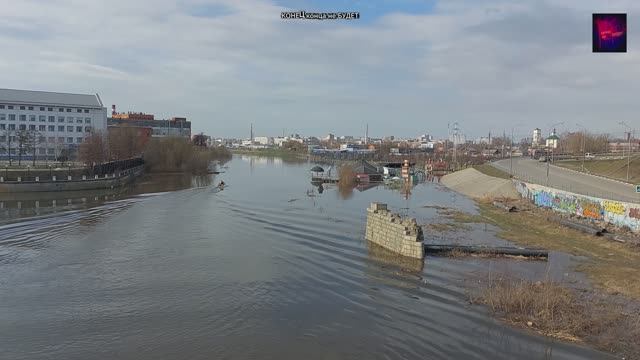 Тула. Наводнение. Река Упа и Тулица. Тульская набережная. Апрель 2026.