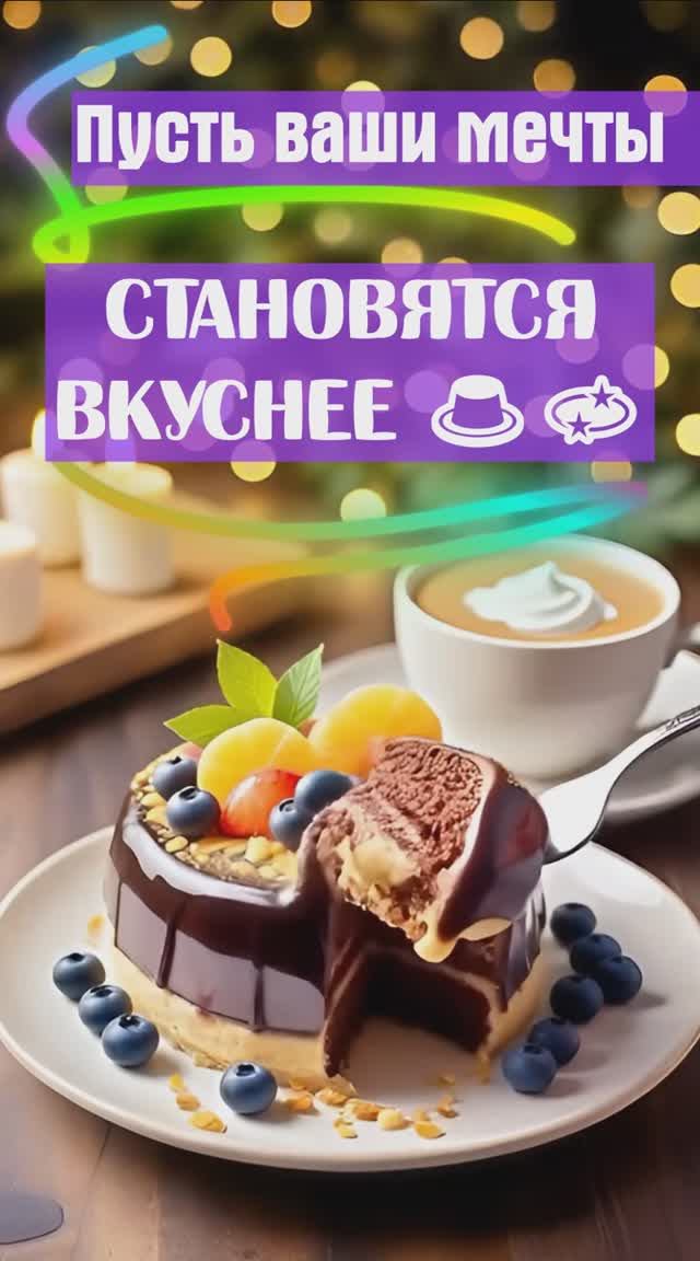 Пожелание вкусного дня ИИ-видео