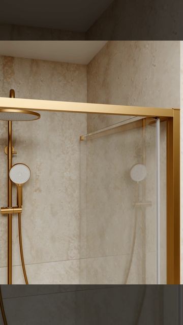 Душевая дверь Cezares Lux LUX-B-FS-1-100-C-BORO 100 см, профиль золотой матовый, стекло прозрачное