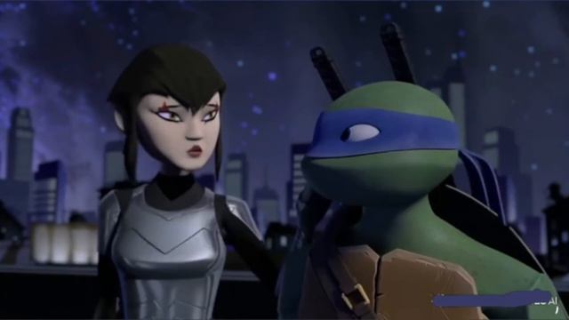 фан анимация лео и карай их поцелуй(tmnt 2012)
