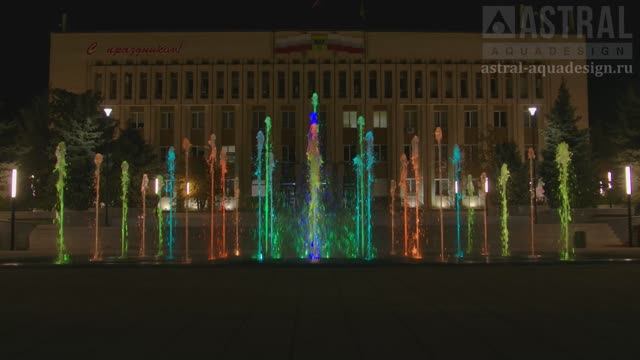 Реконструкция пешеходного музыкального фонтана, 13х14 м, 33 струи, г. Оренбург (ул. Чкалова д. 32а)