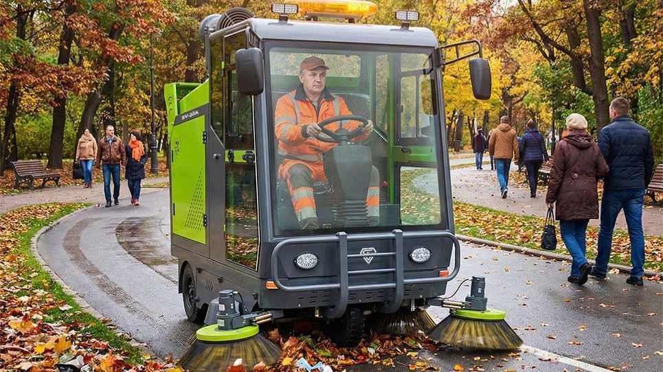 Обзор подметальная уборочная машина SV-22A электрическая