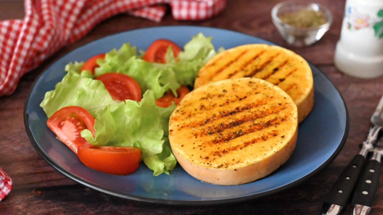 🎃 СТЕЙК из ТЫКВЫ за 20 мин! Всего 50 ккал 🔥 Диетический и постный рецепт