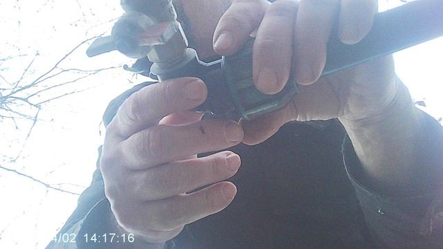 Установка уголка с краном на главный калибр поливной системы