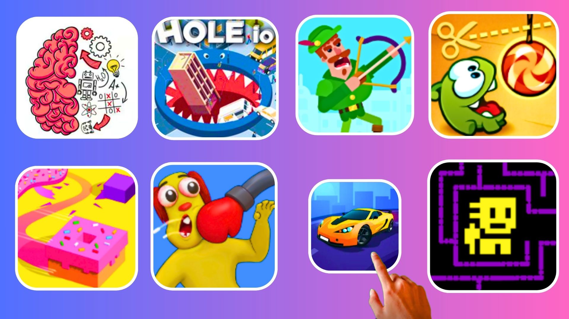 Paper.io 2, Annoying Uncle Punch Game,Race Master, Tomb of the Mask