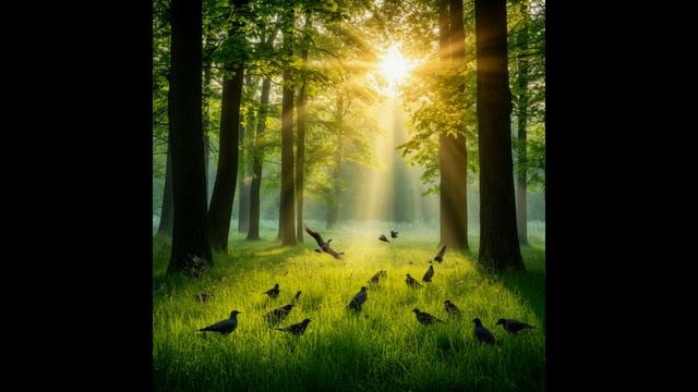 Спокойная музыка для сна релакс - шум костра и пение птиц