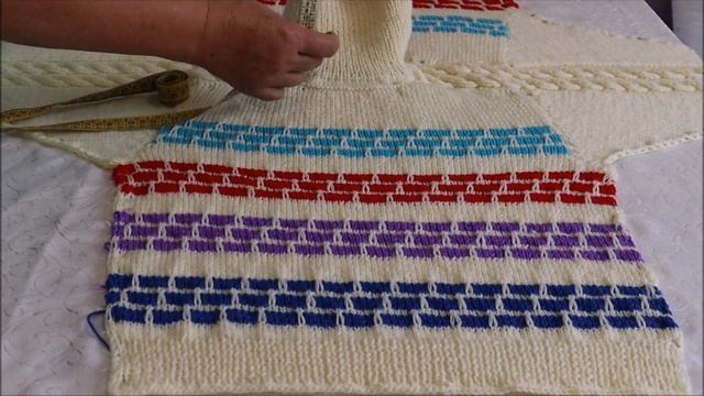 Свитер для мальчика 7-10 лет рост 134 связан спицами. Мини мастер-класс