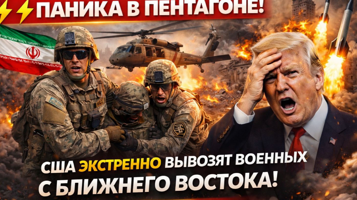 ⚡ ПАНИКА В ПЕНТАГОНЕ! США ЭКСТРЕННО ВЫВОЗЯТ ВОЕННЫХ С БЛИЖНЕГО ВОСТОКА! ИРАН НАНЁС СМЕРТЕЛЬНЫЕ УДАРЫ