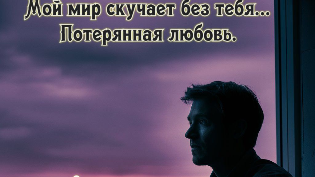 Мой мир скучает без тебя... Потерянная любовь. Премьера прозы!