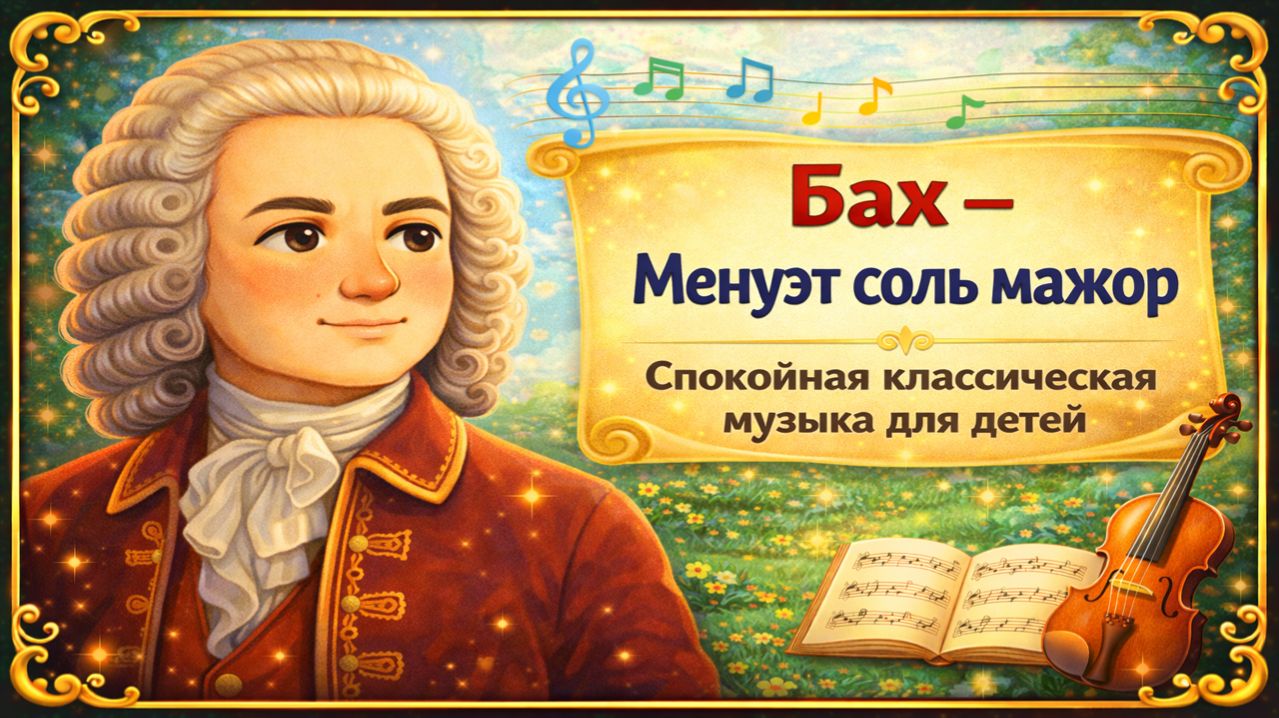 Бах – Менуэт соль мажор 🎻 Классическая музыка для детей - Слушать онлайн