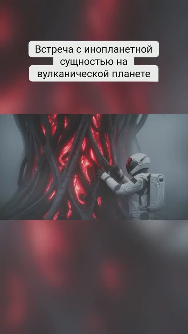 Встреча с инопланетной сущностью на вулканической планете