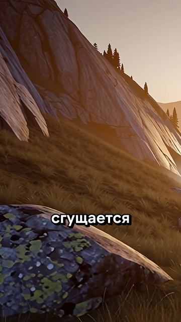 Закат солнца над скалами в долине Алтая