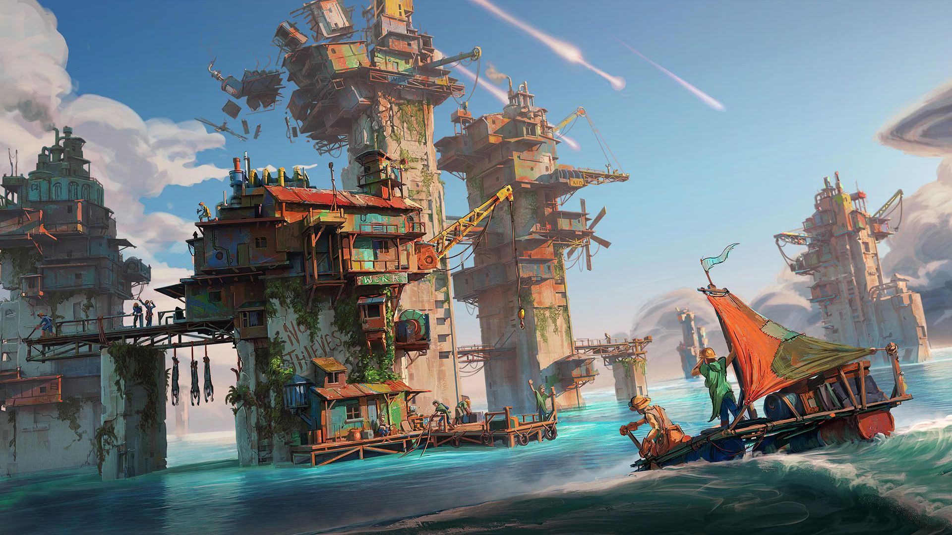 FROSTPUNK В ОТКРЫТОМ МОРЕ! Градостроительный симулятор ALL WILL FALL (перезалив с twich))