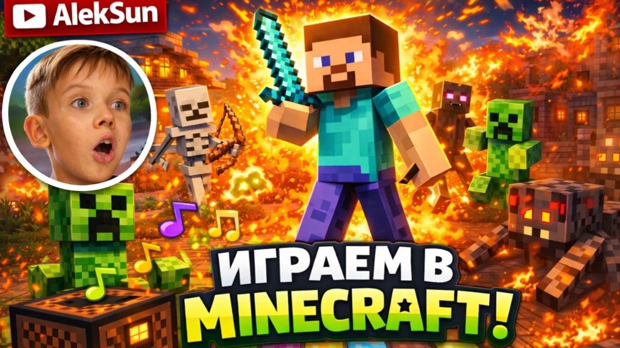 МОЙ МИР В МАЙНКРАФТ + ПАПА 😂 МОНСТРЫ, ТАНЦЫ И ПРИКЛЮЧЕНИЯ