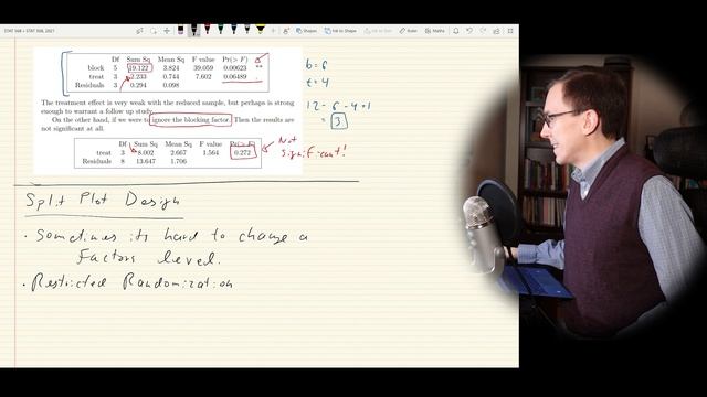 DoE Lecture 6： Balanced Incomplete Block Designs and Split Plots