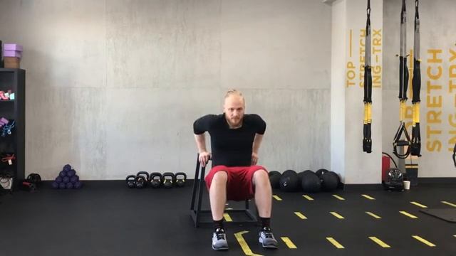 Обратные отжимания.