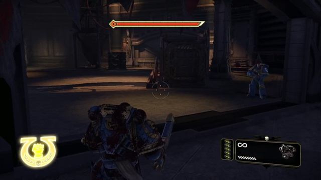 warhammer 40000 spase marine. атака на пушку