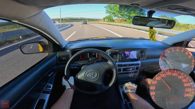 TOYOTA COROLLA T-SPORT 2003 года выпуска - Тест-драйв от первого лица на АВТОБАНЕ в формате 4K