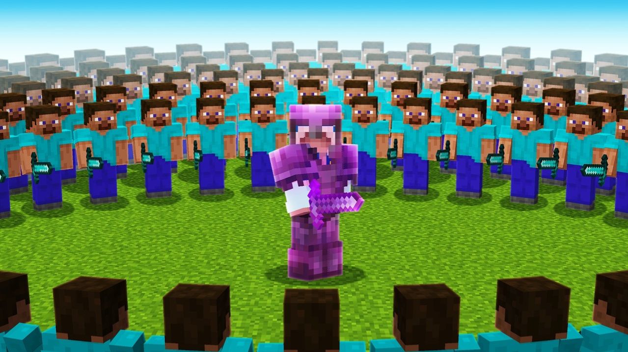 100 Игроков vs Лучшего Трапера в МАЙНКРАФТ