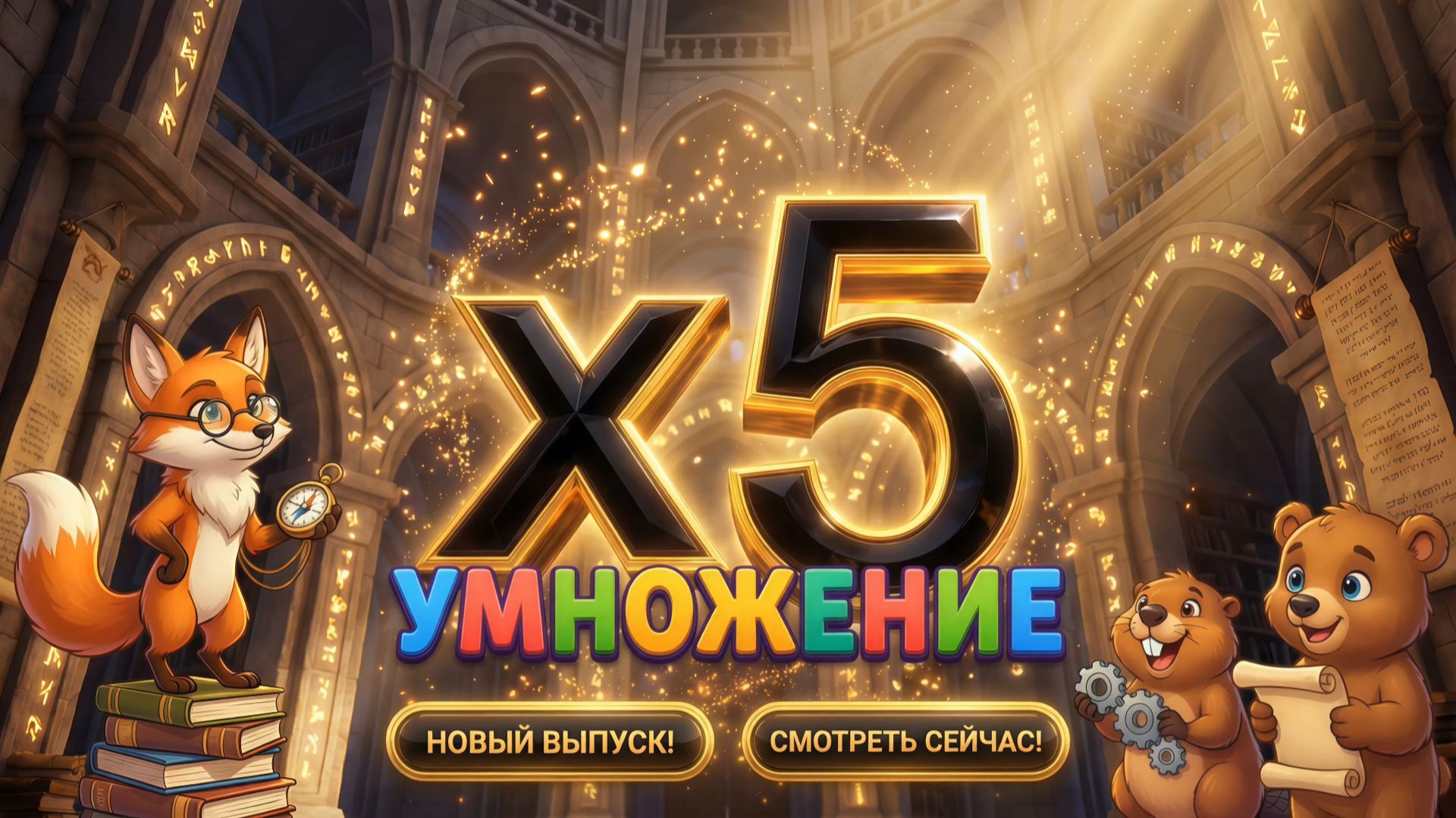 Таблица умножения на 5 ✖️ Легко, Понятно и Красиво | Магия Чисел в 4K | Bublett Kids