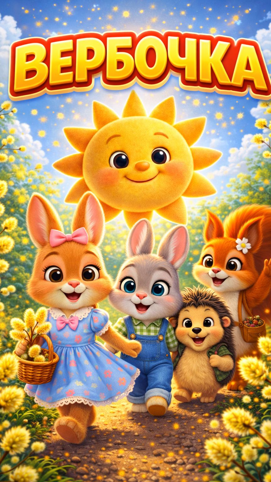ВЕРБОЧКА - Самая Веченяя Мультик Песенка для малышей!