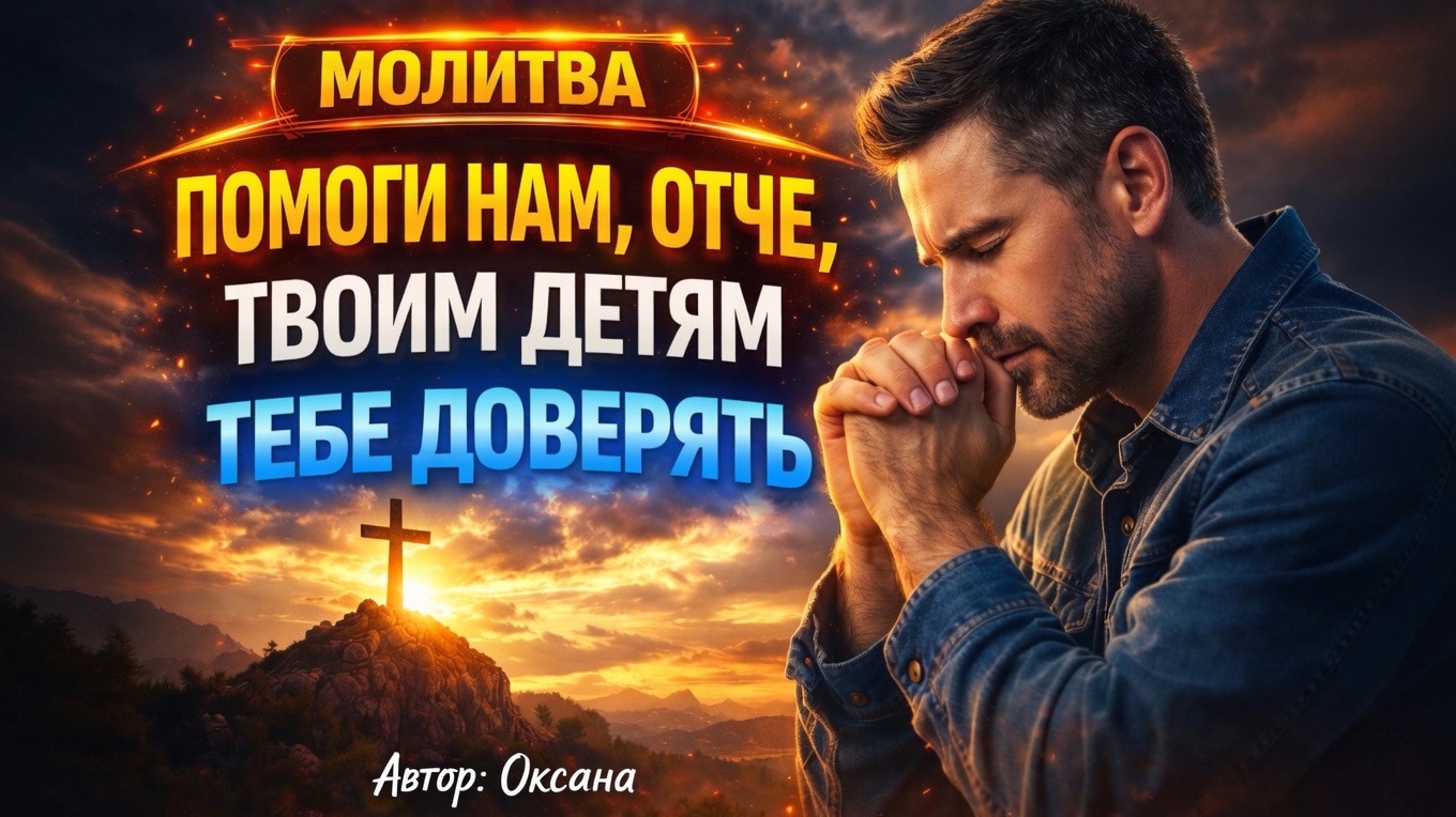 МОЛИТВА: ПОМОГИ НАМ, ОТЧЕ, ТВОИМ ДЕТЯМ ТЕБЕ ДОВЕРЯТЬ. Стих.  Автор: Оксана