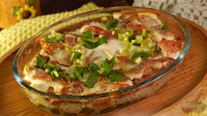 РИС С МЯСОМ И ЧЕРЕМШОЙ