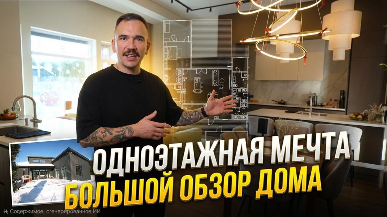 Построил одноэтажный дом мечты, после 10 лет жизни в двухэтажном доме