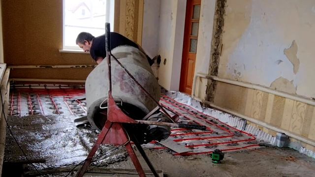 №55 Начинаем бетонировать пол во второй комнате. 03.04.2026г. День 86