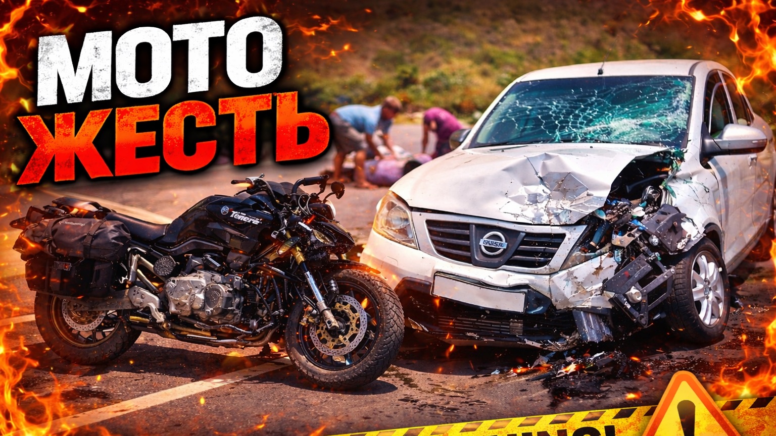 Мото жесть. Подборка аварий и фэйлов