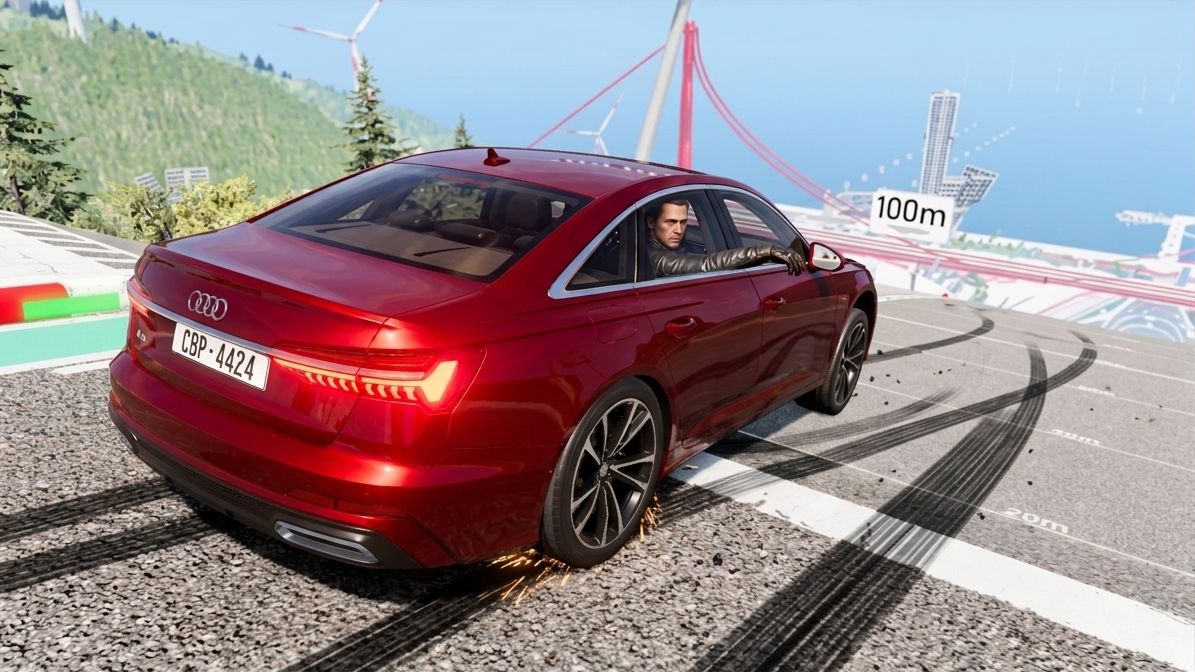 BeamNG Drive - Эпичные высокоскоростные прыжки на автомобиле