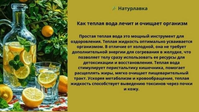Как теплая вода лечит и очищает организм.
