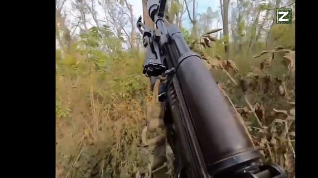 Интенсивные лесные бои разведка боем  (на кадрах бойцы ВСУ)