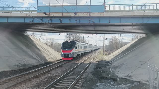 Электропоезда ЭП2Д на станции Морозки (04.04.2026)