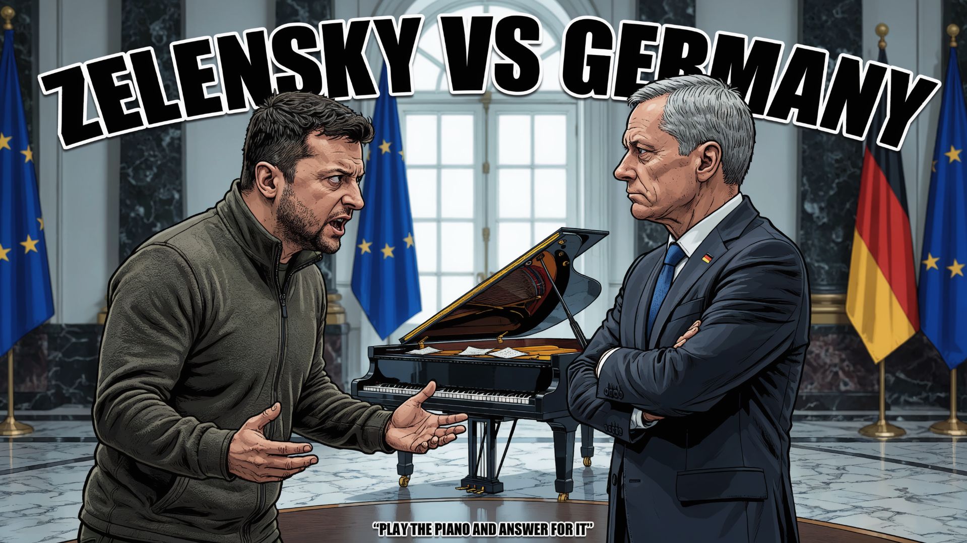 ⚡💥 ЗЕЛЕНСКИЙ ПОССОРИЛСЯ С ГЕРМАНИЕЙ! СЫГРАЕШЬ НА РОЯЛЕ — ОТВЕТИЛИ ЕМУ В ЕС!
