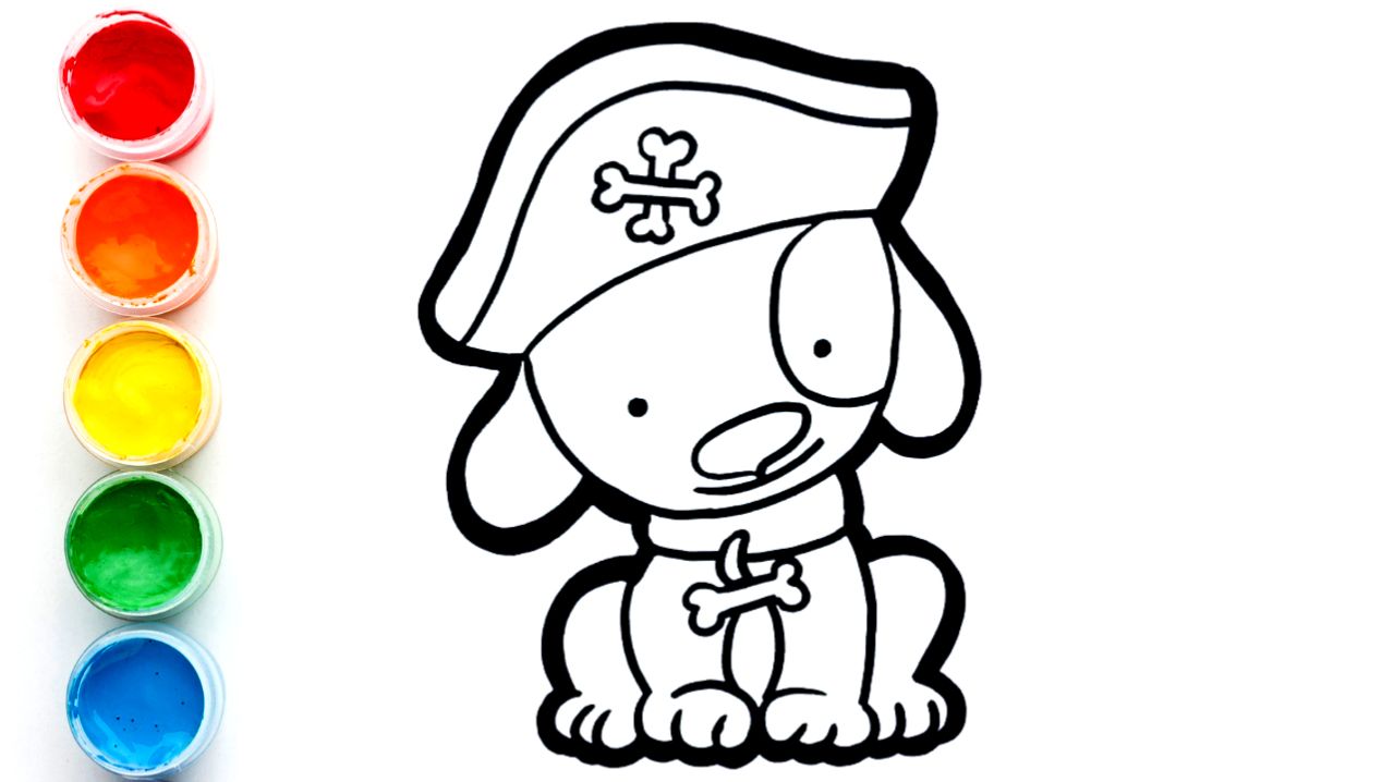 Мультик для детей-Рисование щенка для детей