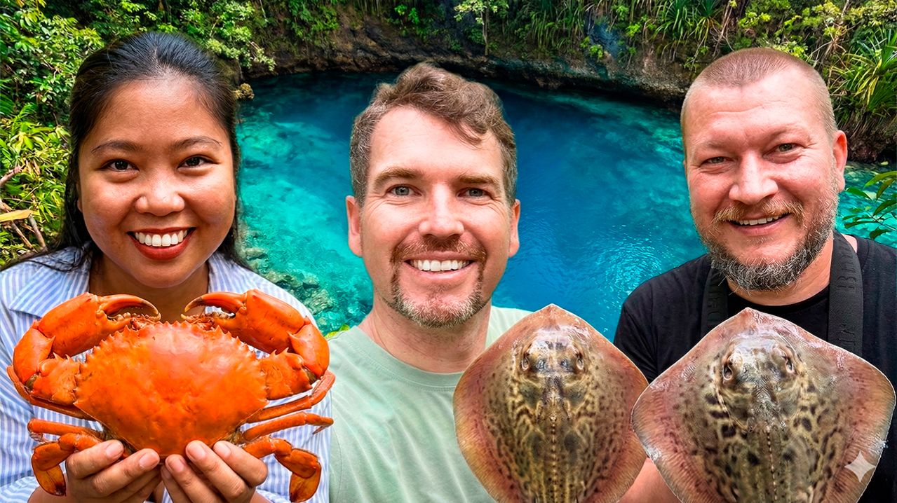 КРИСТАЛЬНАЯ БЕЗДНА 💎 И РУЧНЫЕ СКАТЫ! Зачарованная река БЕЗ людей. Жизнь на острове. Филиппины