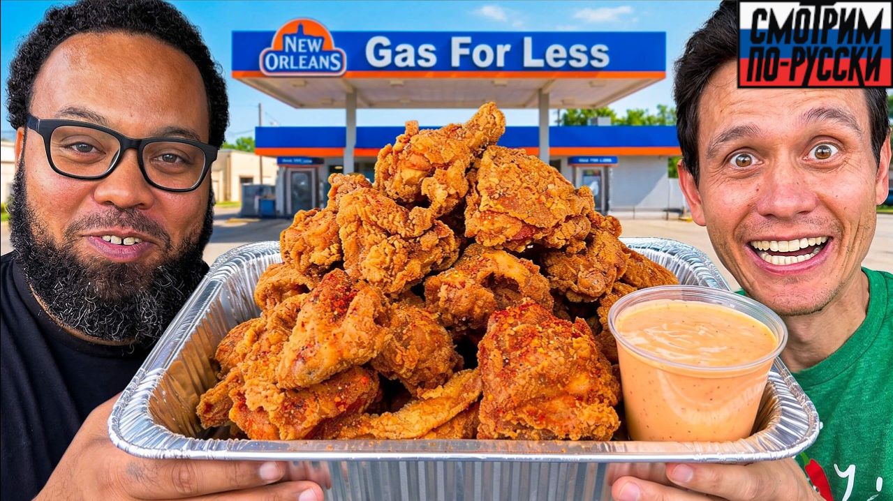 Мы попробовали еду с заправки в Новом Орлеане — это НЕВЕРОЯТНО! 😱 l СМОТРИ ПО-РУССКИ