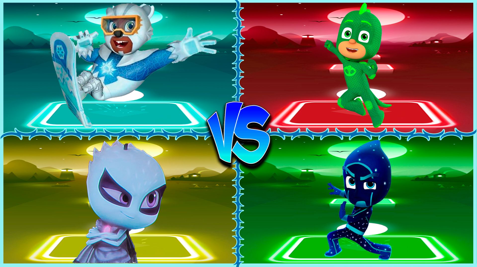 ⚡️ Герои в масках Coffin Dance ⚡️ в Tiles Hop lvl 31 - Мультик PJ Masks