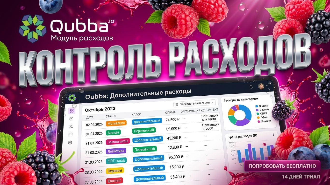 Контроль расходов: новый модуль в Qubba ERP